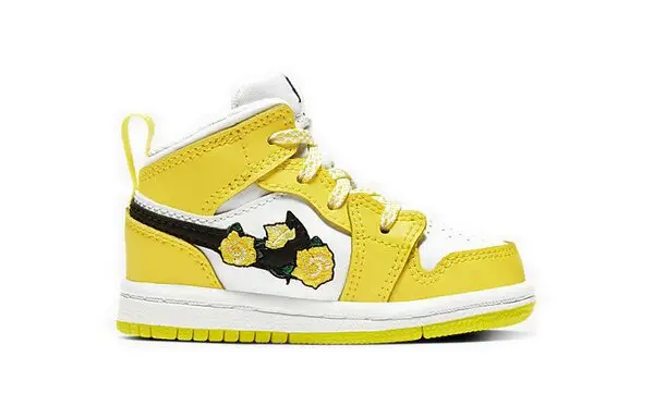JORDAN Air 1 Mid Se "rose Patch Dynamic - Yellow