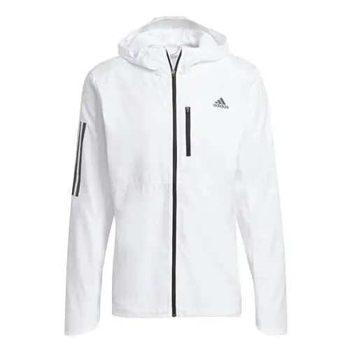 Adidas Own The Run Hooded Running Jacket - White