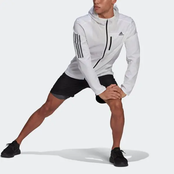 Adidas Own The Run Hooded Running Jacket - White