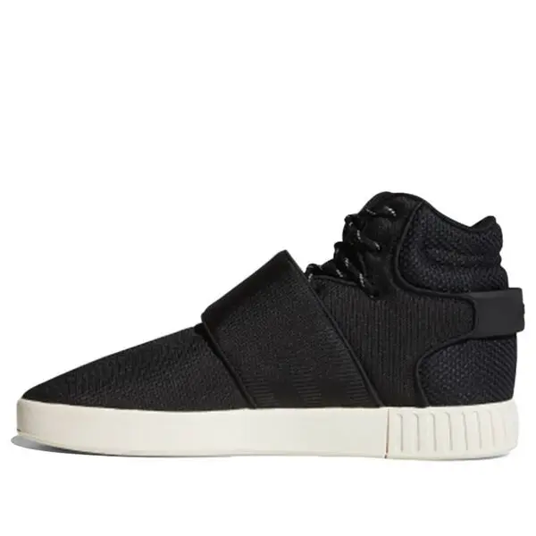 Adidas Tubular Invader Strap Mid Top Sneakers - Black