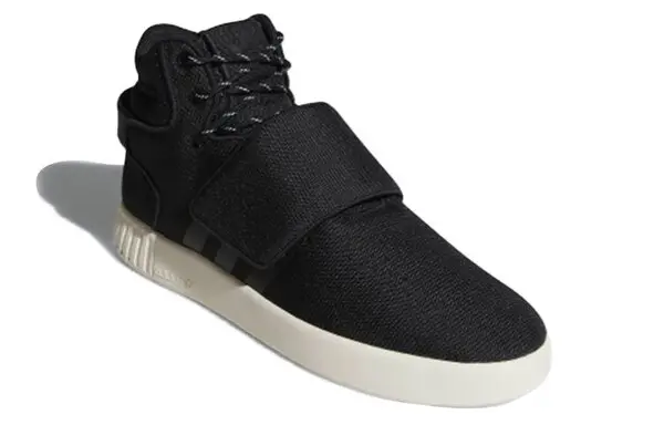 Adidas Tubular Invader Strap Mid Top Sneakers - Black
