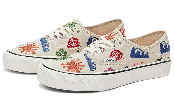 VANS Authentic Low Top Casual Skate Shoes - White