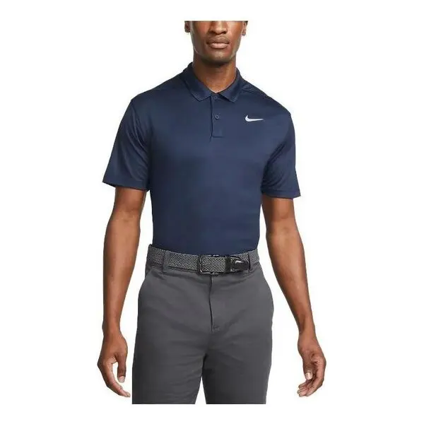 Nike Dri-fit Victory Golf Polo Shirt 'navy - Obsidian/white