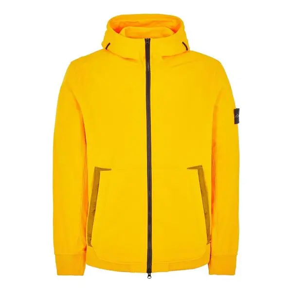 Stone Island Logo Patch Hooded Zip-up Jacket
