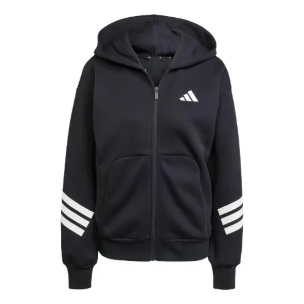 Adidas Future Icons 3-stripes Full-zip Hoodie - Black/white