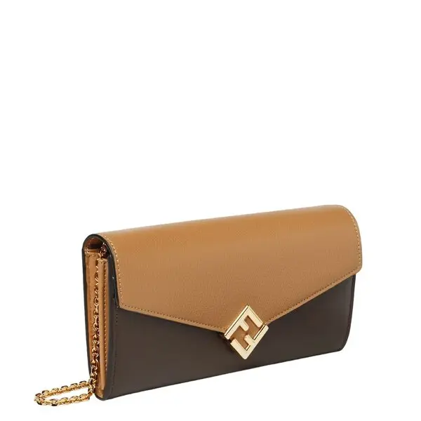 Fendi Ff Diamonds Continental Wallet With Chain