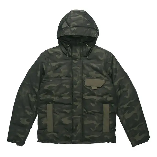 PUMA Camouflage Hooded Down Jacket - Black
