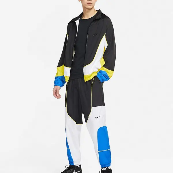 Nike Colorblock Track Pants - Black/white/yellow