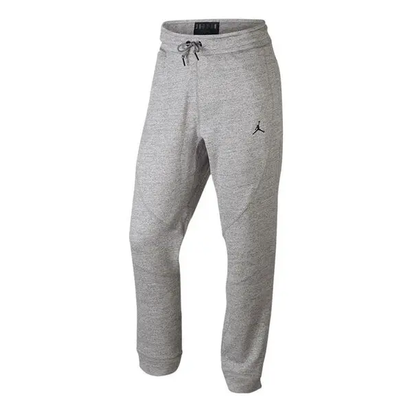 JORDAN Flying Elastic Waistband Sports Pants Light Grey - Default Colorway