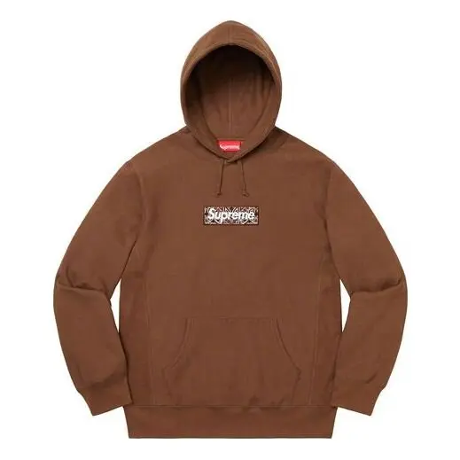 Supreme Bandana Box Logo Hooded Sweatshirt - Brown