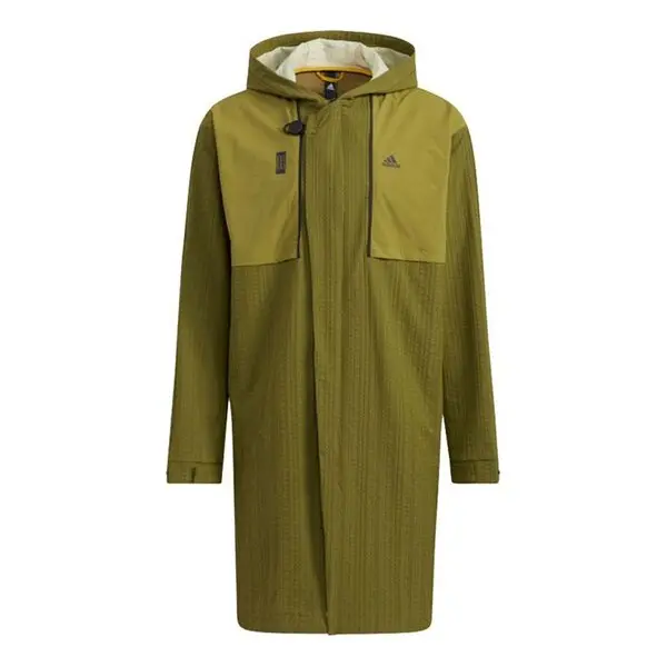 Adidas Wj Longtex Jkt Sports Stylish Hooded Jacket Military Green - Multi-color