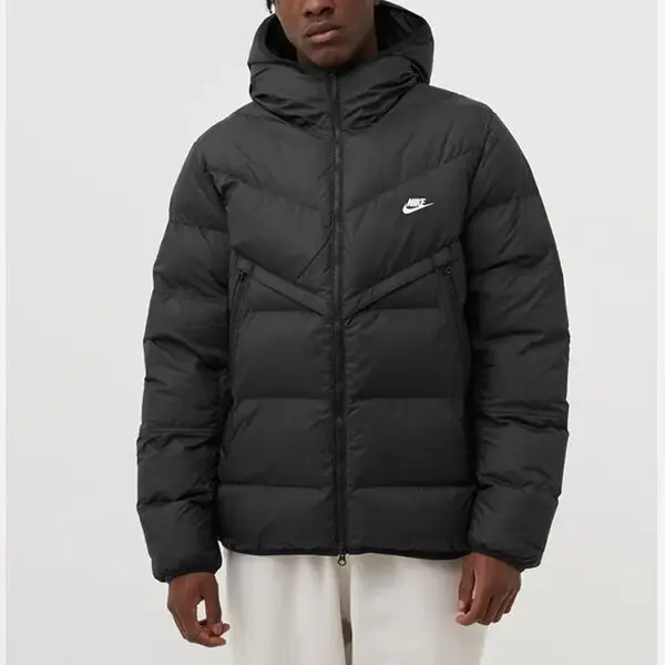Nike Hooded Down Jacket With Zipper Pockets - Default Colorway