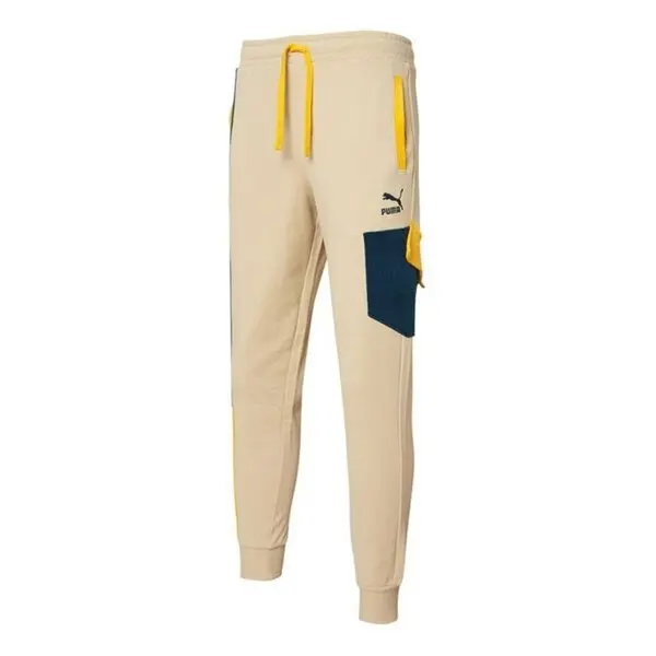 PUMA Retro Sweatpants 'beige Black Orange - Beige/black/orange