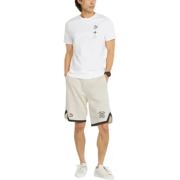 PUMA 8 Pt Logo Team Shorts - White