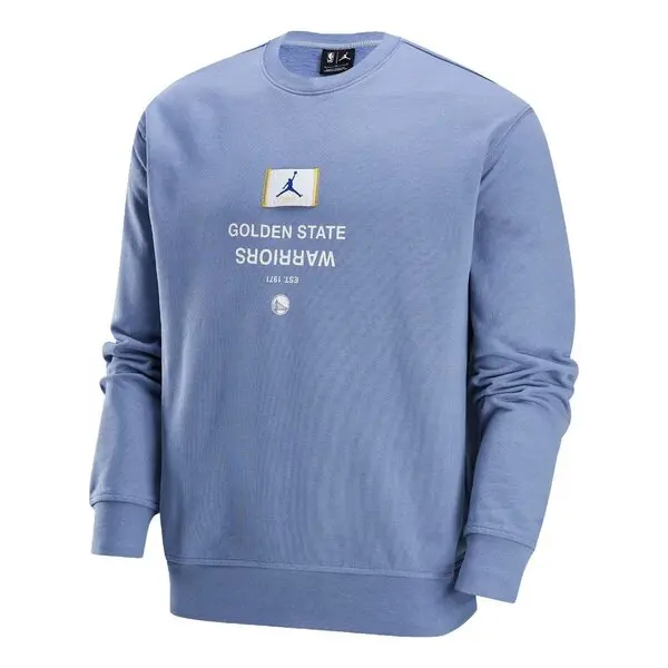 JORDAN Golden State Warriors Nba Fleece Crew-neck Sweatshirt - Ashen Slate