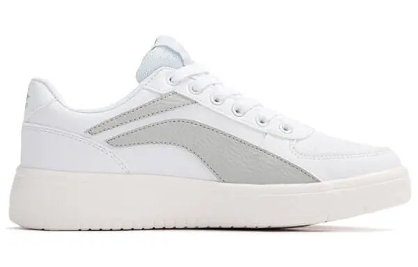 LI-NING Classic Skateboarding Sneakers - White/gray