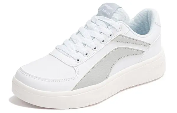 LI-NING Classic Skateboarding Sneakers - White/gray