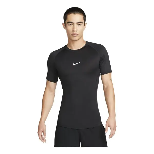 Nike Pro Dri-fit Slim Short-sleeve Top - Black/multi-color
