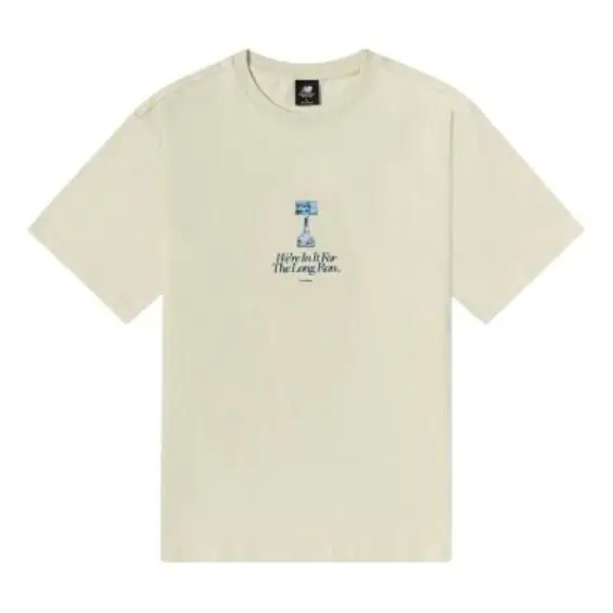 NEW BALANCE Lifestyle Graphic T-shirt Asia Sizing 'white Blue - White/blue