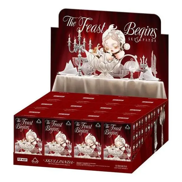 POP MART Skullpanda The Feast Begins Series Figures Blind Box Case - Multi-color