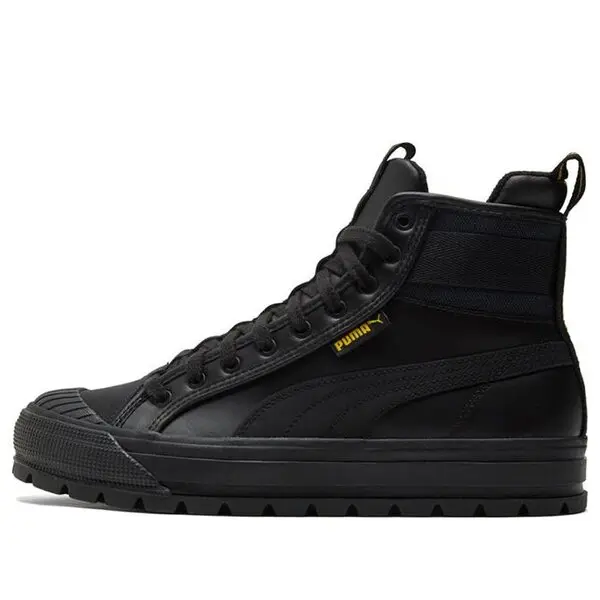 PUMA High Top Lace Up Sneakers - Black