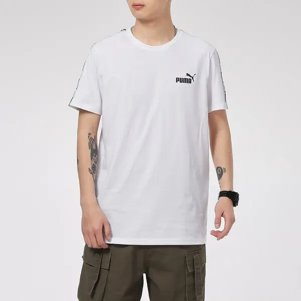 PUMA Taping Logo T-shirt 'white