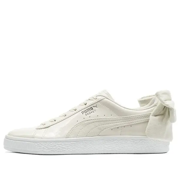 PUMA Basket Suede Bow Sneakers - White