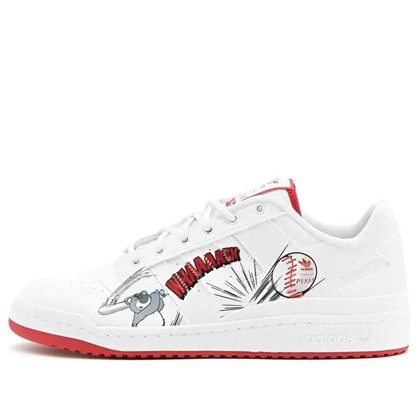 Adidas Disney Pixar X Forum Low 'lotso & Friends' Casual Sneakers - White/red