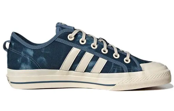 Adidas Nizza Rf Bleached Crew Navy Low Top Sneakers - Blue