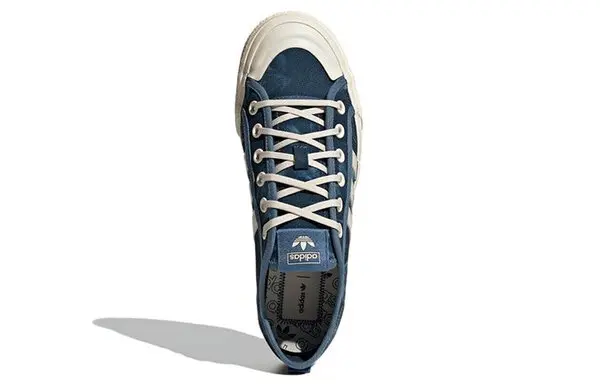 Adidas Nizza Rf Bleached Crew Navy Low Top Sneakers - Blue