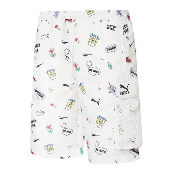 PUMA Awareness Cargo Woven Shorts - White/black