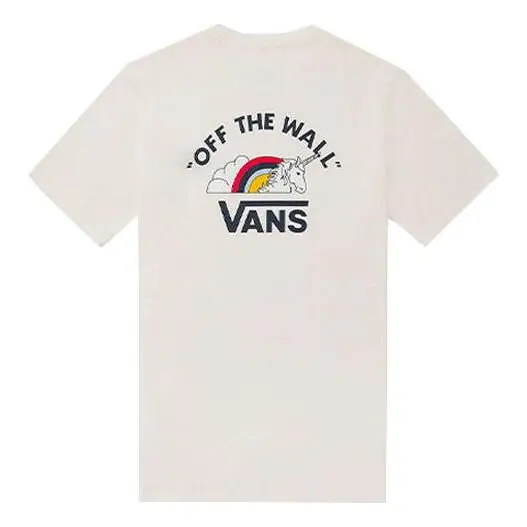 VANS Printing Loose Casual Short Sleeve Couple Style - White