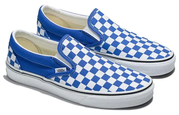 VANS Checkerboard Slip-on Sneakers - Blue/white