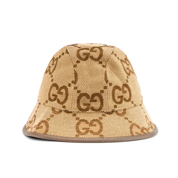Gucci Jumbo Gg Canvas Bucket Hat - Beige
