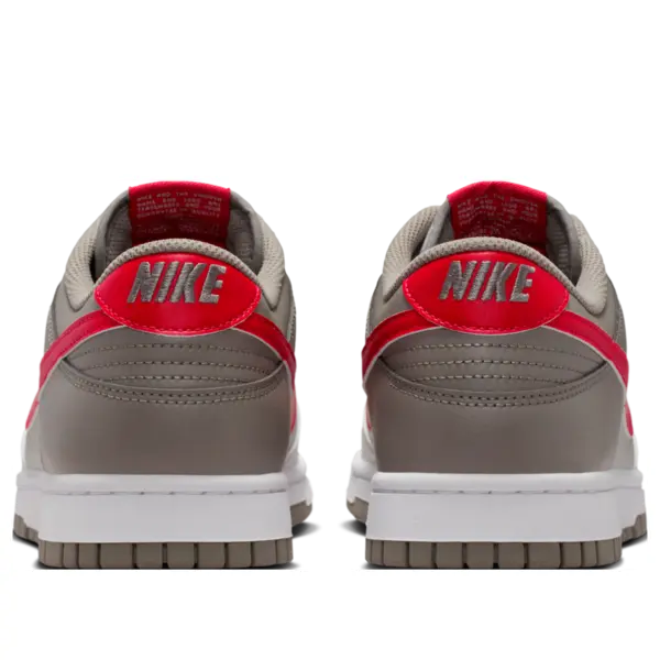 Nike Dunk Low Retro Sneakers - Grey/medium Grey/red