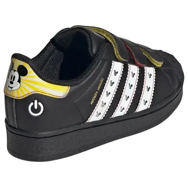 Adidas Disney Superstar Velcro Sneakers - Core Black/cloud White/orbit Gray