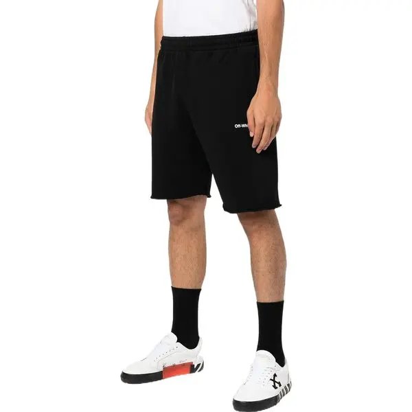 Off-White Diagonal Stripe Sports Shorts - Multi-color