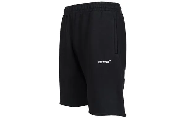 Off-White Diagonal Stripe Sports Shorts - Multi-color