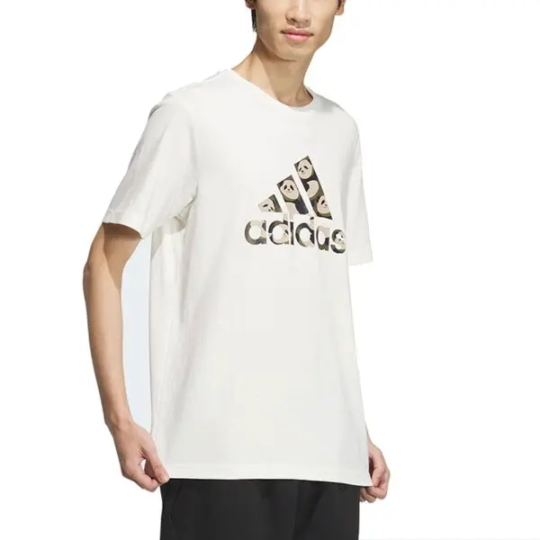 Adidas China T-shirt Asia Sizing 'white Tan