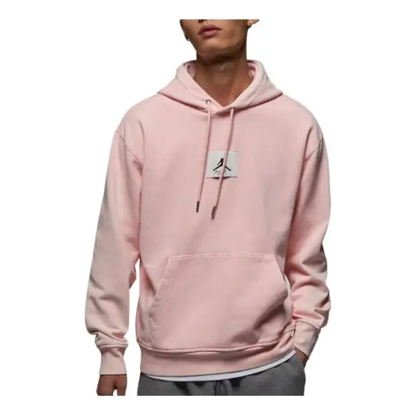 JORDAN Statement Wash Fleece Hoodie - Pink