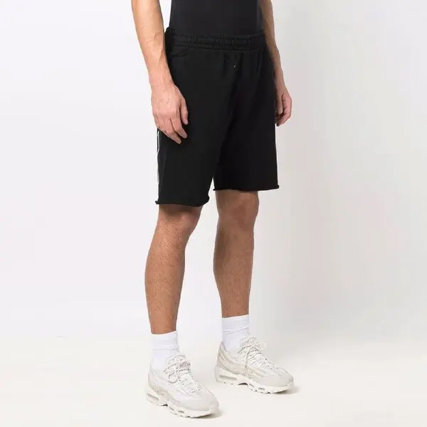 Off-White Cotton Sports Shorts - Black
