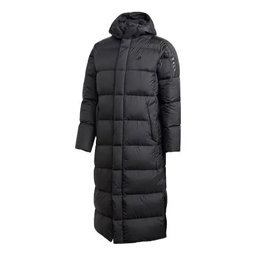 Adidas Hooded Mid-length Down Jacket - Black