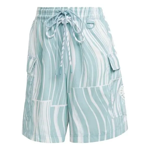 Adidas Stella Mccartney Truenature Hiking Shorts 'white Blue - White/blue