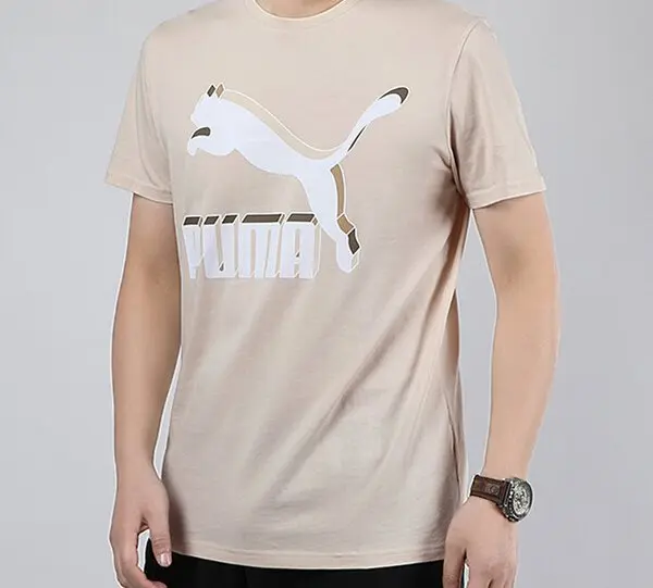PUMA Classics Printed Short Sleeve Tee Khaki - Light Khaki