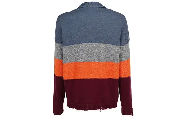 Off-White Colorblock Striped Crewneck Sweater