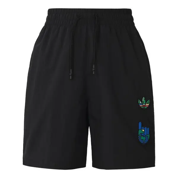 Adidas Originals Artist Shorts Pocket Printing Sports Short Pant Male - Black