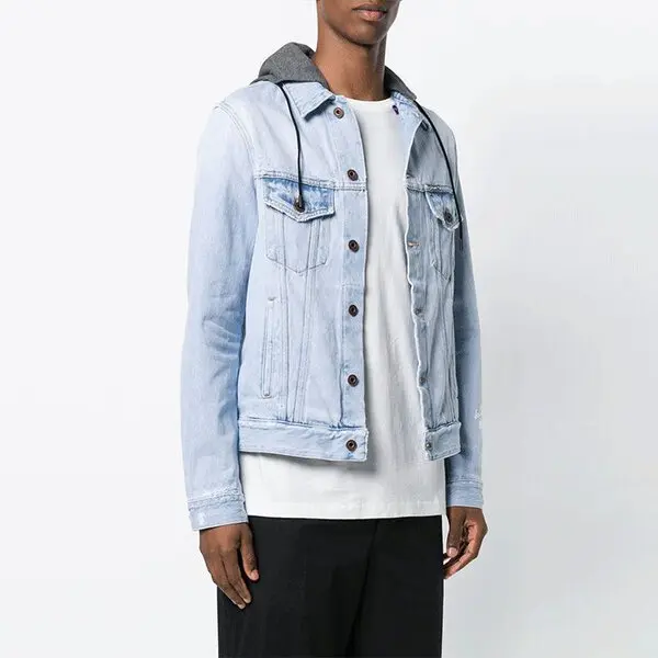Off-White Hooded Denim Jacket