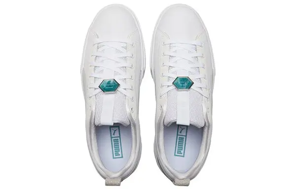 PUMA Mayze Crystal Galaxy White Lace Up Sneakers
