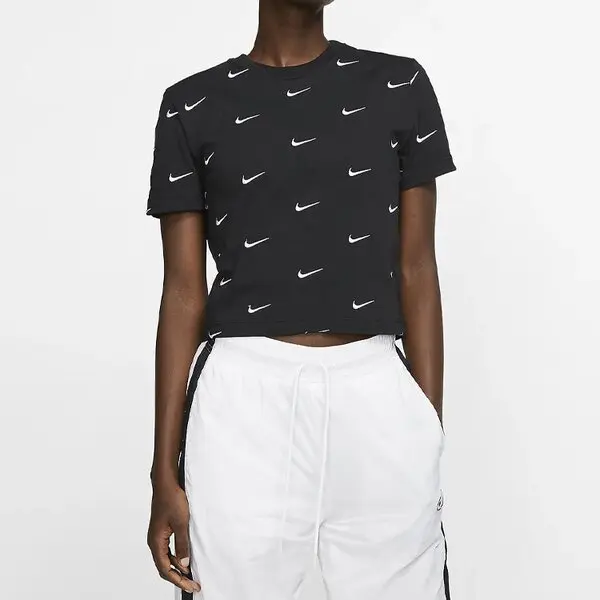 Nike Nikelab Swoosh All-over Print Cropped T-shirt