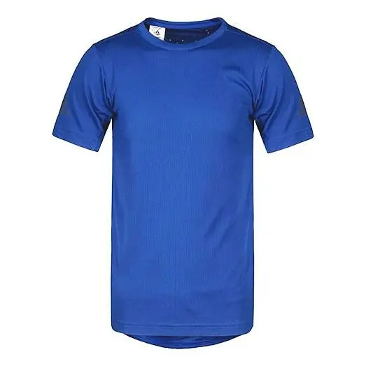 Adidas Sports Round Neck Short Sleeve 'bright - Blue